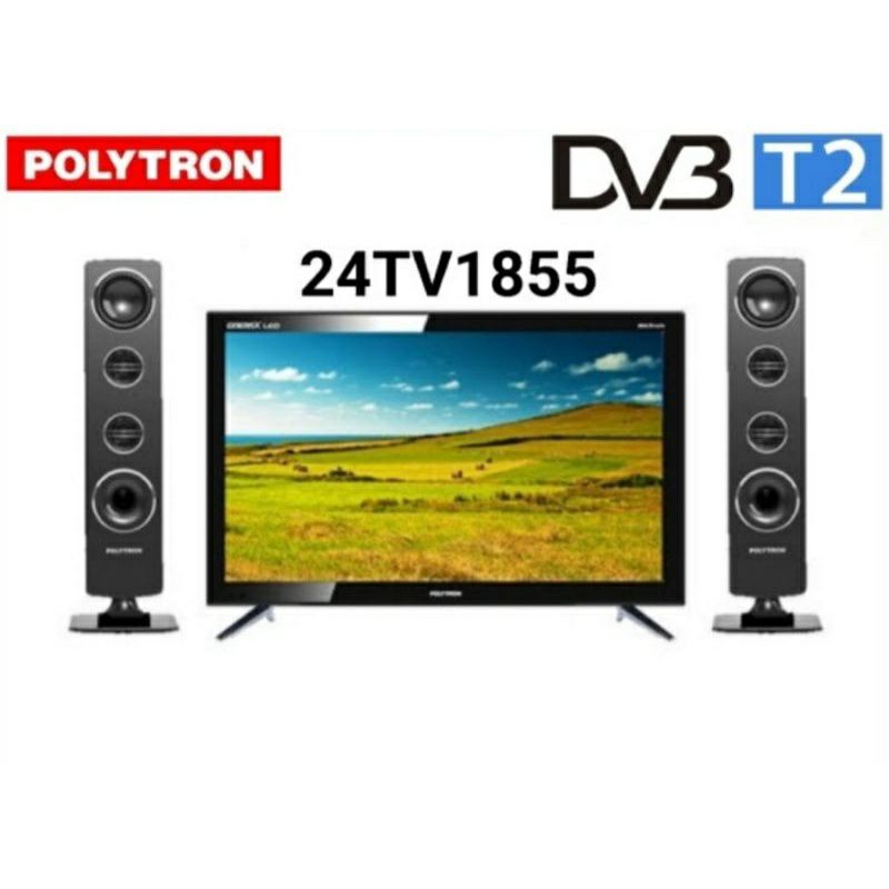 Jual Polytron LED TV 24inch DIGITAL PLD 24TV1855 + Tower Speaker HD TV ...