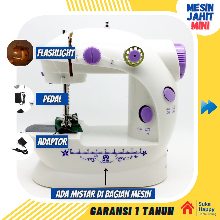 Jual Mesin jahit mini tangan Portable Alat Benang Jarum jait listrik ...