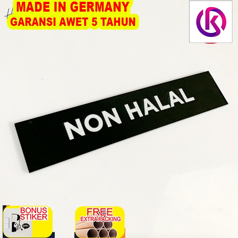 Jual Promo Sign Akrilik NON HALAL | Sign Board Printed UV | NON Halal ...