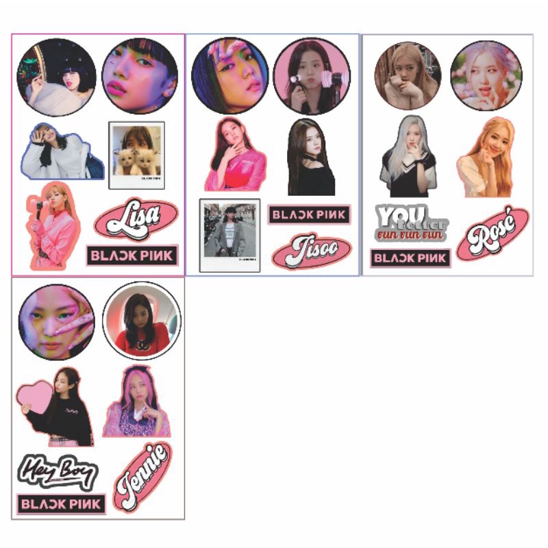 Jual (BACA DESKRIPSI) STIKER SET UNOFF JISOO JENNIE ROSE LISA | Shopee ...