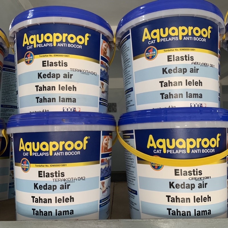 Jual AQUAPROOF 4 KG CAT PELAPIS ANTI BOCOR / CAT TEMBOK WATERPROOF ...