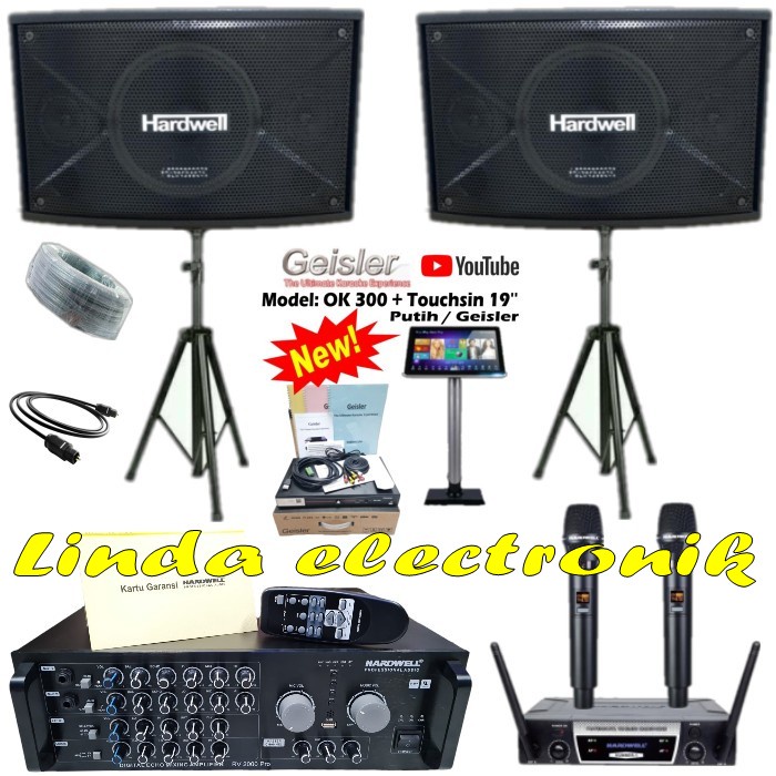 Jual PAKET KARAOKE TERBAIK HARDWELL RV2000 PRO GEISLER OK300 TOUCHSKIN ...