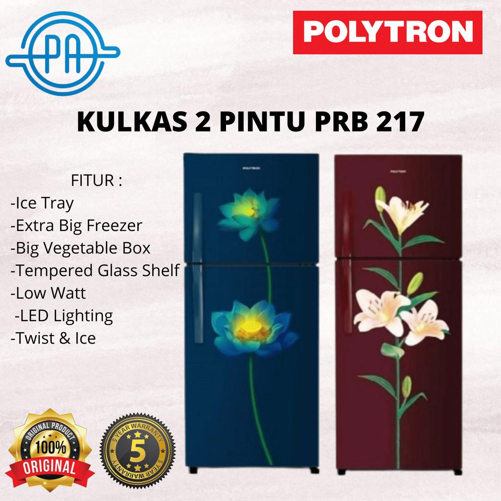 Jual KULKAS POLYTRON 2 PINTU POLYTRON PRB217 R/B LEMARI ES PRB 217 ...