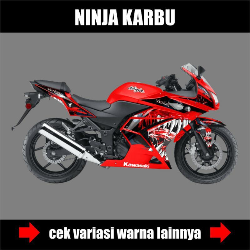 Jual Decal Striping Ninja 250 Karbu Semi Full Stiker Variasi Motif ...