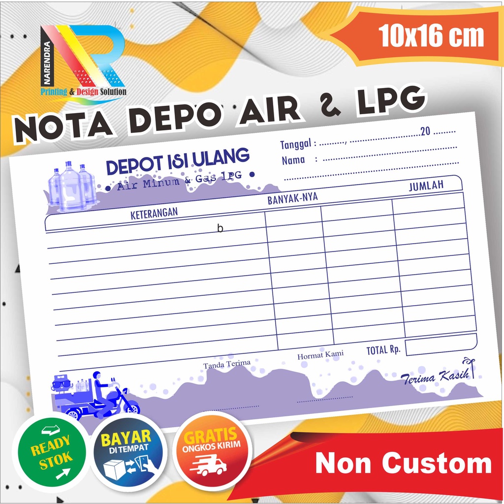 Jual Nota Depot Air Minum & LPG | Nota Isi Ulang | Nota Galon & Gas | Siap Pakai | Diskon ...