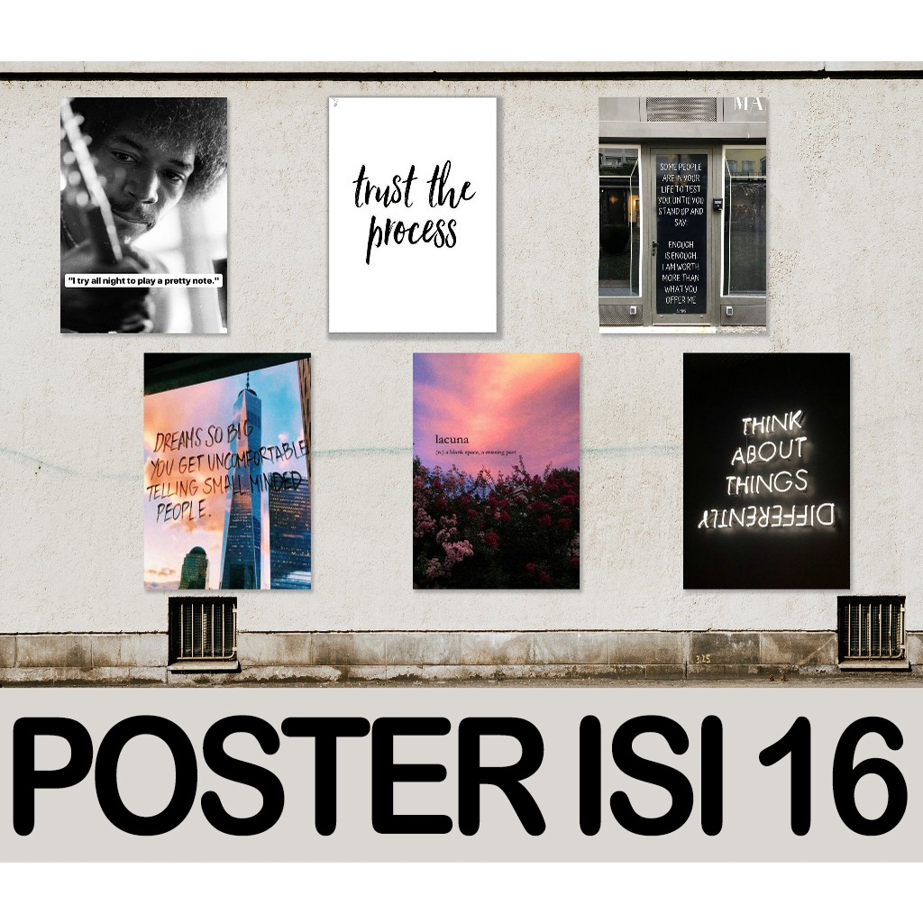 Jual Poster Dekorasi QUOTES 16PCS 8PCS 4PCS A5 A4 A3 A3+ | MOTIVASI ...
