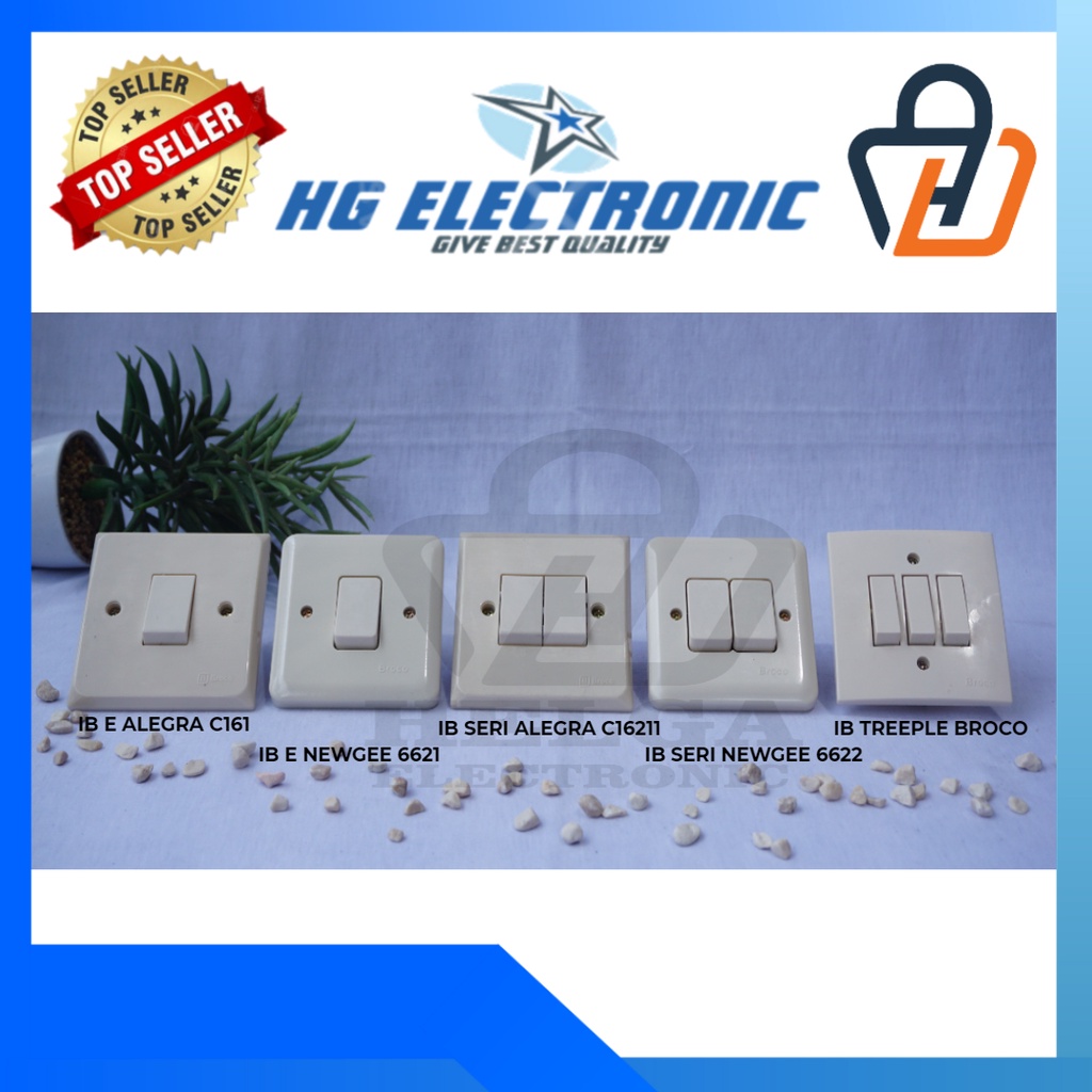Jual SAKLAR LISTRIK TANAM ISI 1 2 3 / STOP KONTAK TANAM LISTRIK DAN TV ...