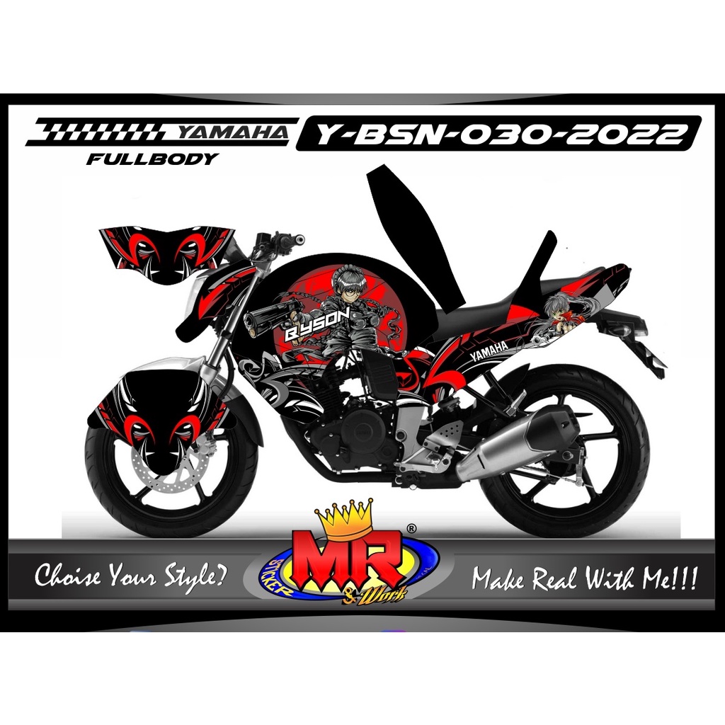 Jual Jual Variasi FullBody Decal Stiker Motor Yamaha Byson Custom ...