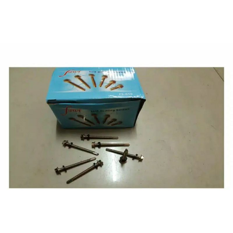 Jual baut roofing 12 x 50 / sekrup rooping Pc macam2 ukuran | Shopee ...