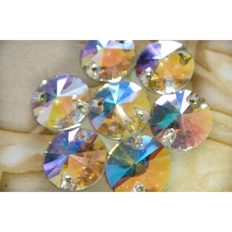 Jual Payet Batu Kaca Pelangi Bulat 14M/Lusin (12 biji) | Shopee Indonesia