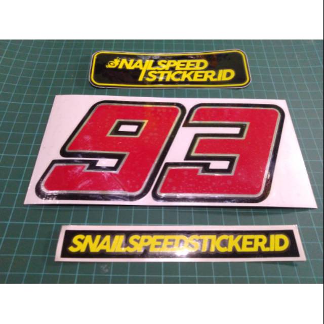 Jual Sticker cutting universal motogp logo 93 Mark Marquez 19x9 cm ...