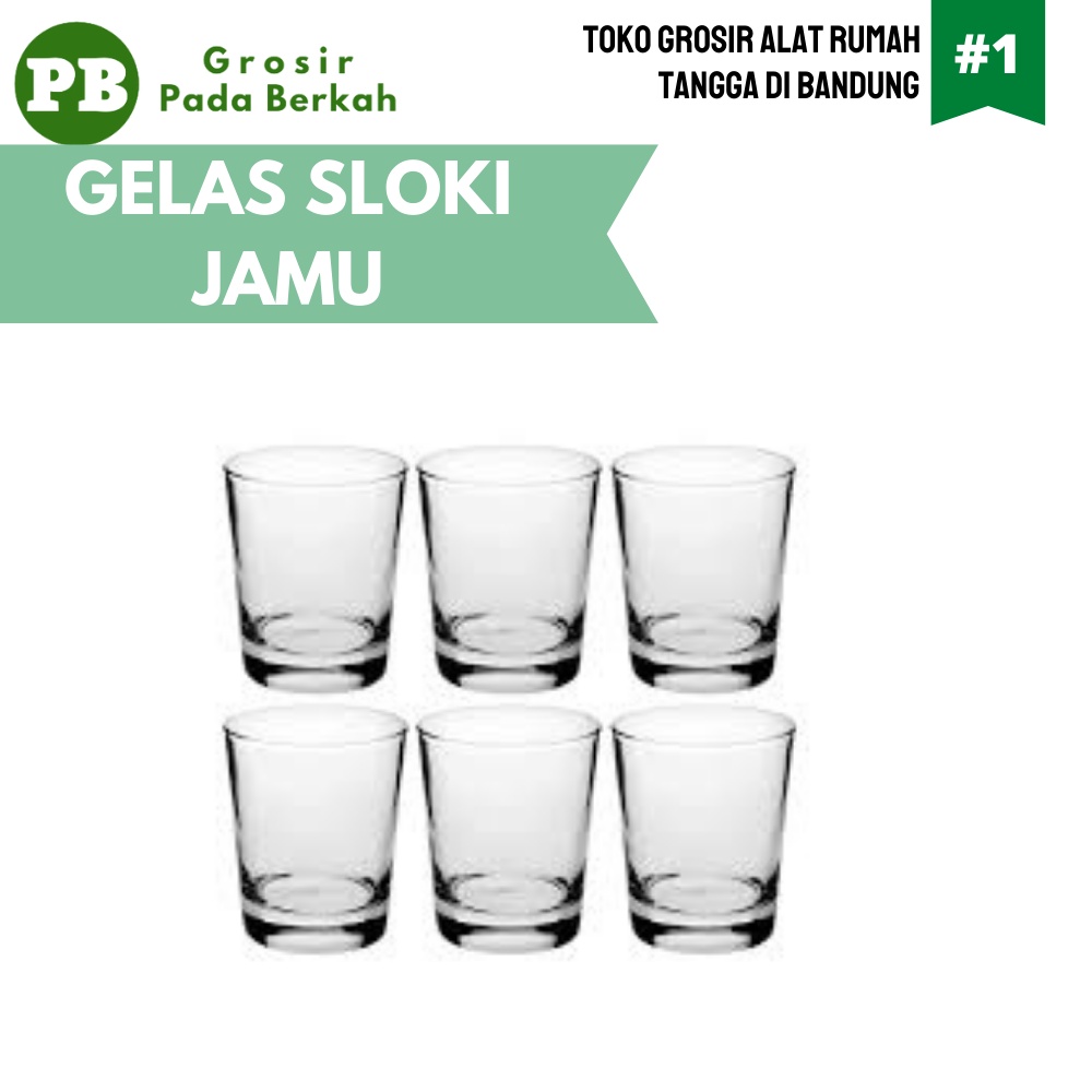Jual Gelas Sloki Shot Glass Gelas Wine Mini Obat Jamu Lilin 6Pcs ...