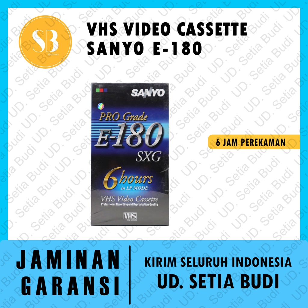 Jual Kaset Perekam Video 6 Jam VHS Player Murah Video Cassette Sanyo E ...