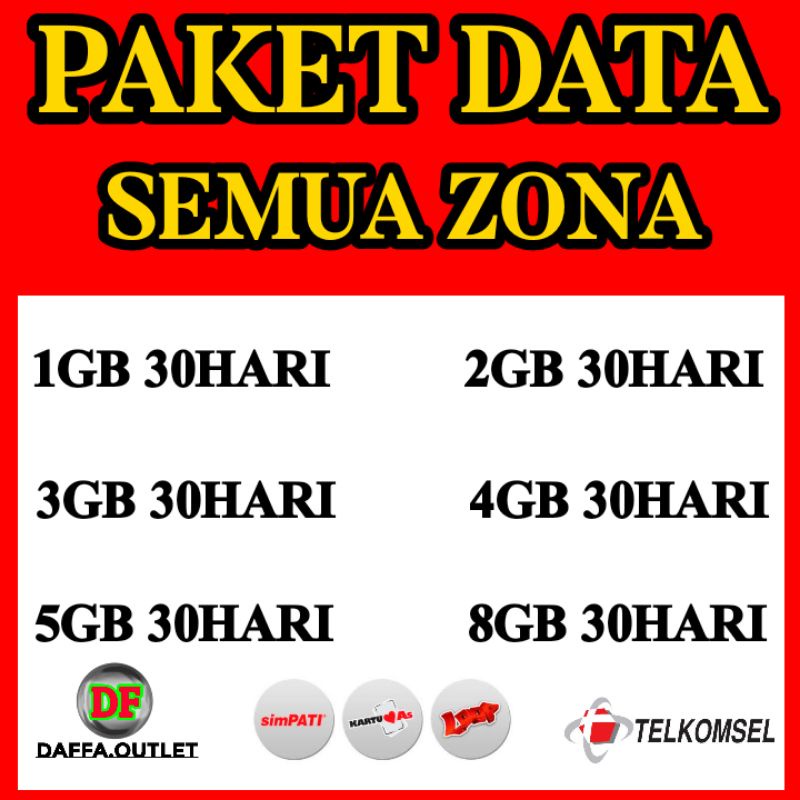 Jual PAKET DATA INTERNET TELKOMSEL 30HARI | Shopee Indonesia