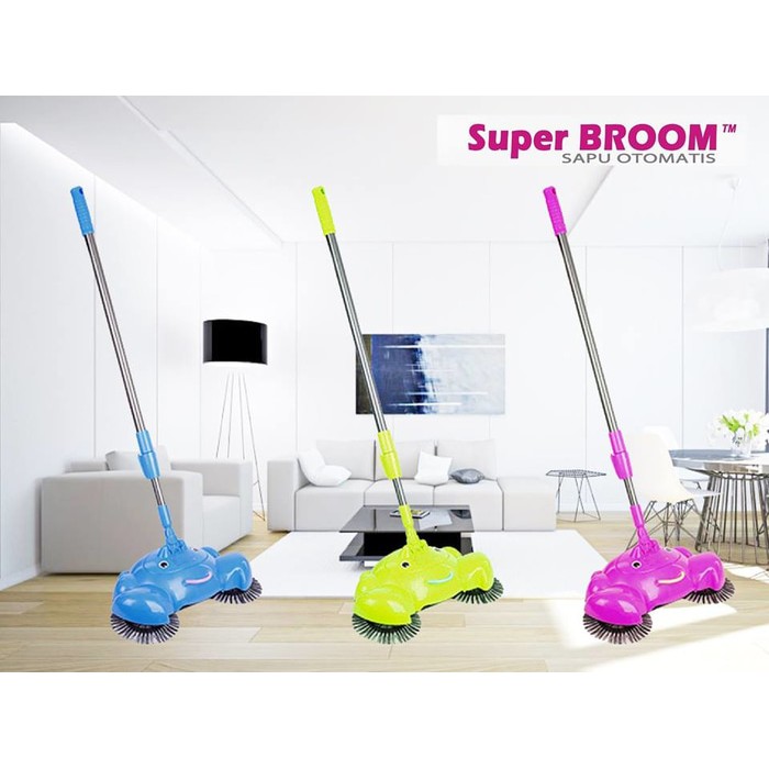 Jual SUPER EXLUSIVE Super Broom Sapu Otomatis / Hand Propelled Sweeper . | Shopee Indonesia
