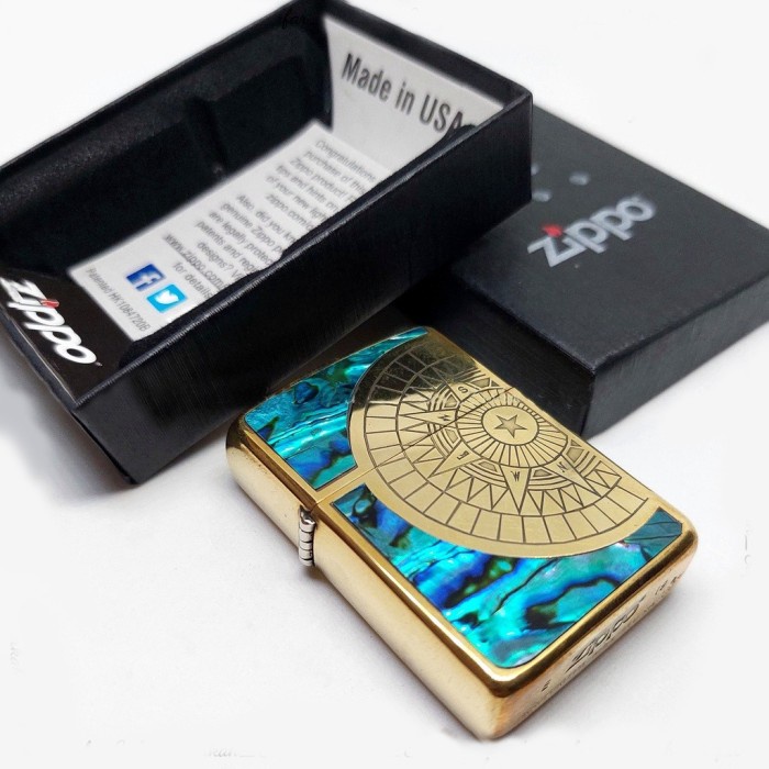 Jual Korek Zippo Gold Grafir Emboss Compass Rear High Premium | Shopee Indonesia