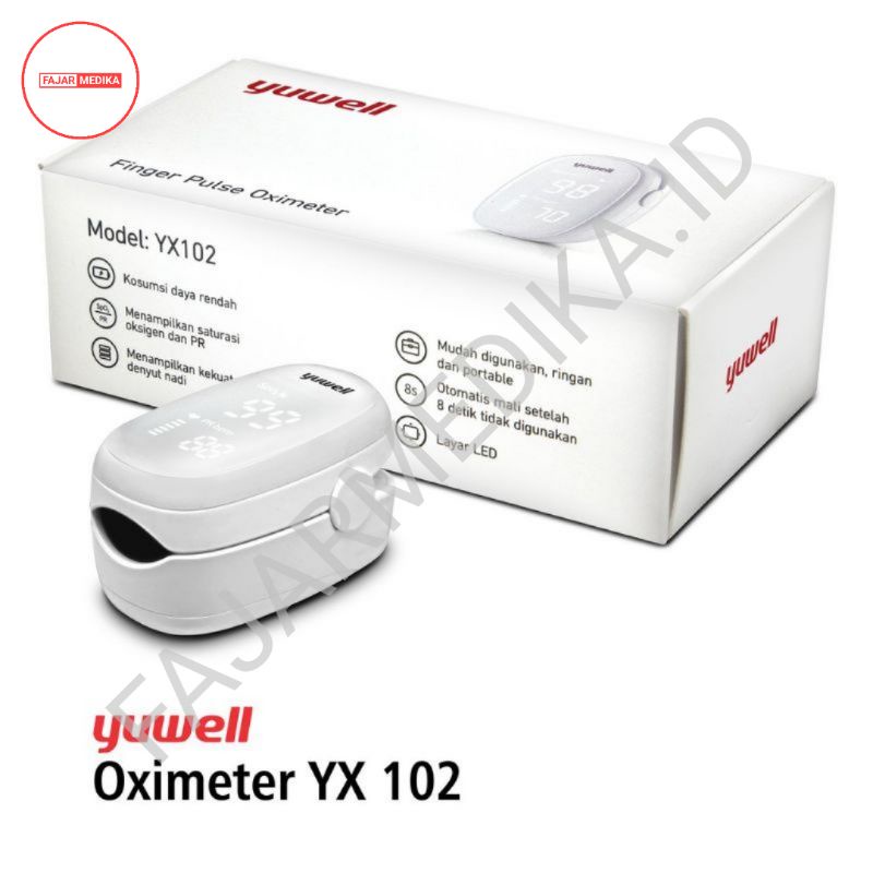 Jual Oxymeter Yuwell YX 102 / Alat cek kadar O2 By Fajar Medika ...