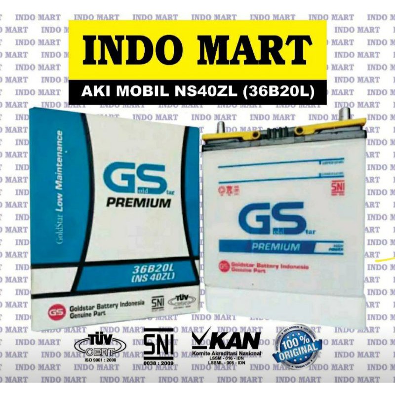 Jual AKI MOBIL NS40ZL 36B20L AGYA AYLA JAZZ FREED CITY BRIO MOBILIO ERTIGA KARIMUN PREMIUM ...