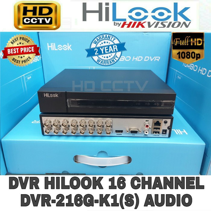 Jual DVR Kamera HiLook By Hikvision 16CH DVR-216G-M1 1080P 2MP | Shopee ...