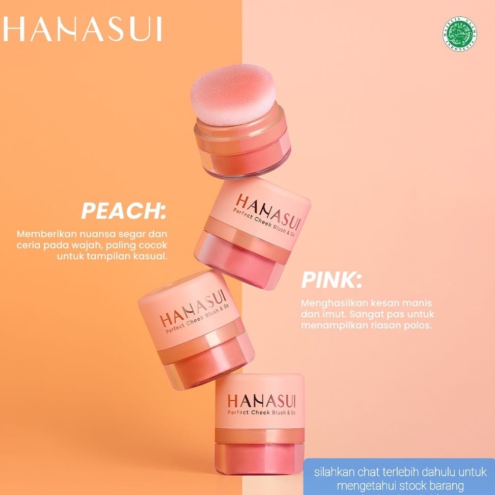Jual HANASUI PERFECT CHEEK BLUSH ON 2,5GR PEACH & PINK PERONA PIPI MAKE ...