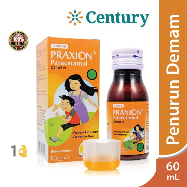 Jual Praxion 60 ml Rasa Jeruk / Obat Penurun Panas Anak / Obat Deman ...