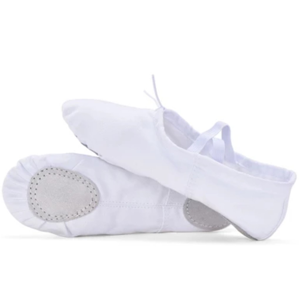 Jual Sepatu Balet Ballet Shoes Split Sole Black White Hitam Putih ...