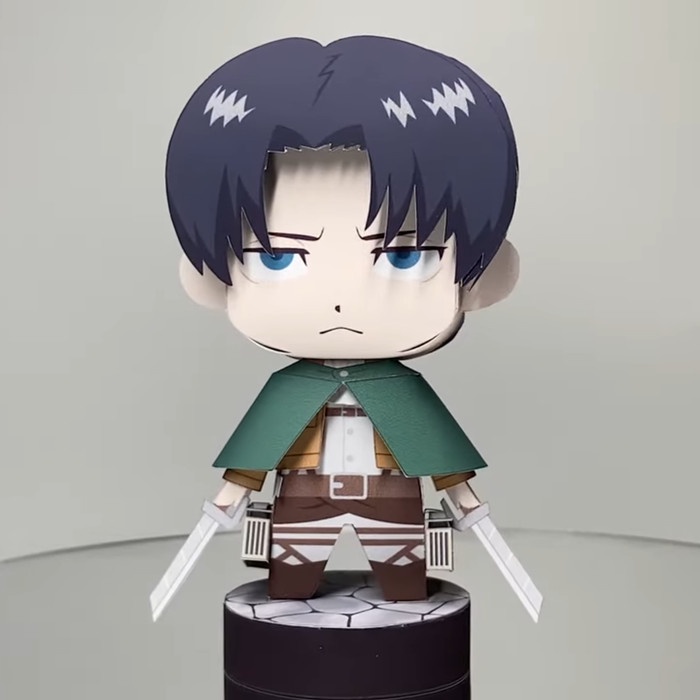Jual Chibi Levi Ackerman Attack On Titan Papercraft | Shopee Indonesia