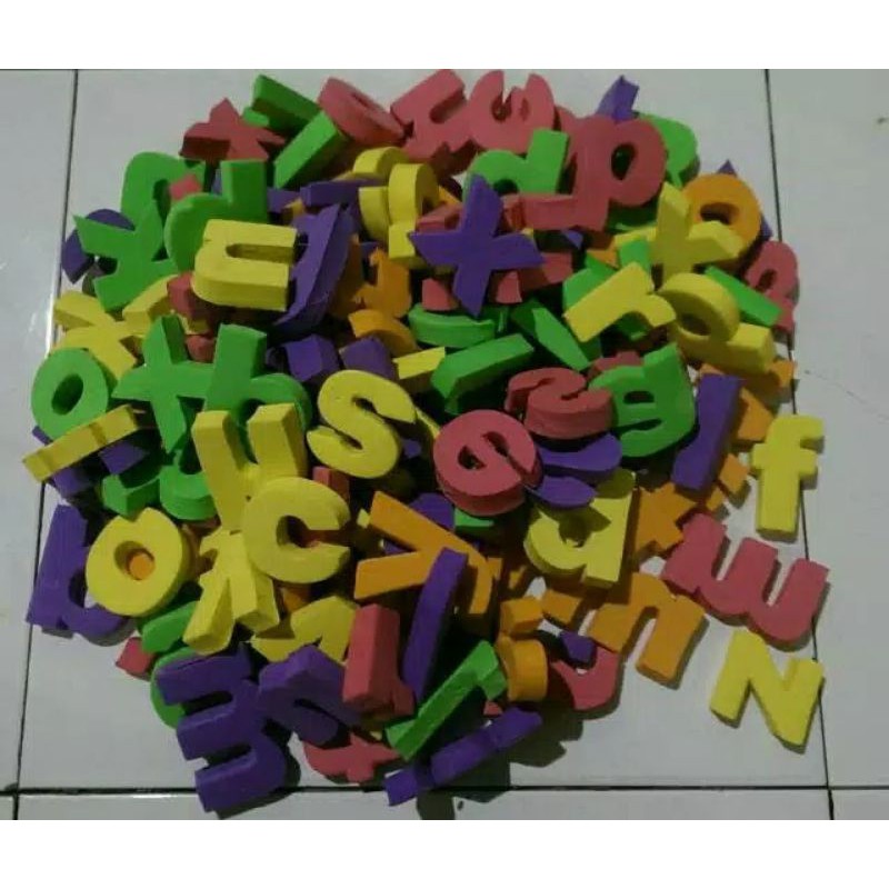 Jual Meronce Huruf Alphabet kecil bahan spon hati 10mm | Shopee Indonesia