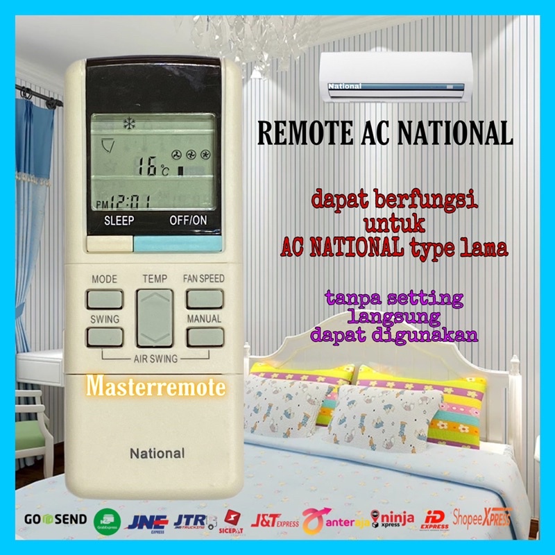 Jual REMOT REMOTE AC NATIONAL TYPE LAMA | Shopee Indonesia