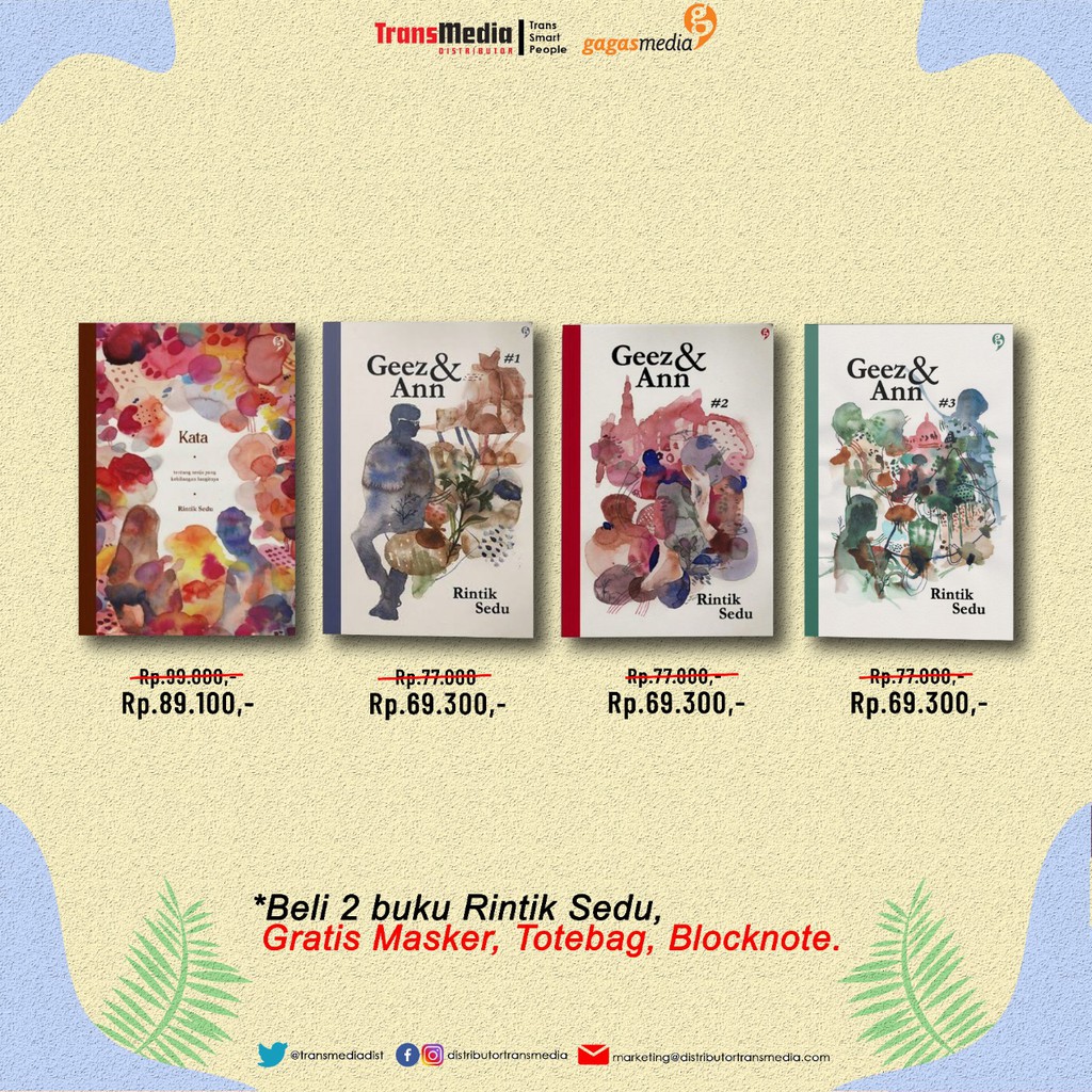Jual PAKET NOVEL LIMITED RINTIK SENDU: KATA, GEEZ & ANN #1 #2 #3 (READY ...
