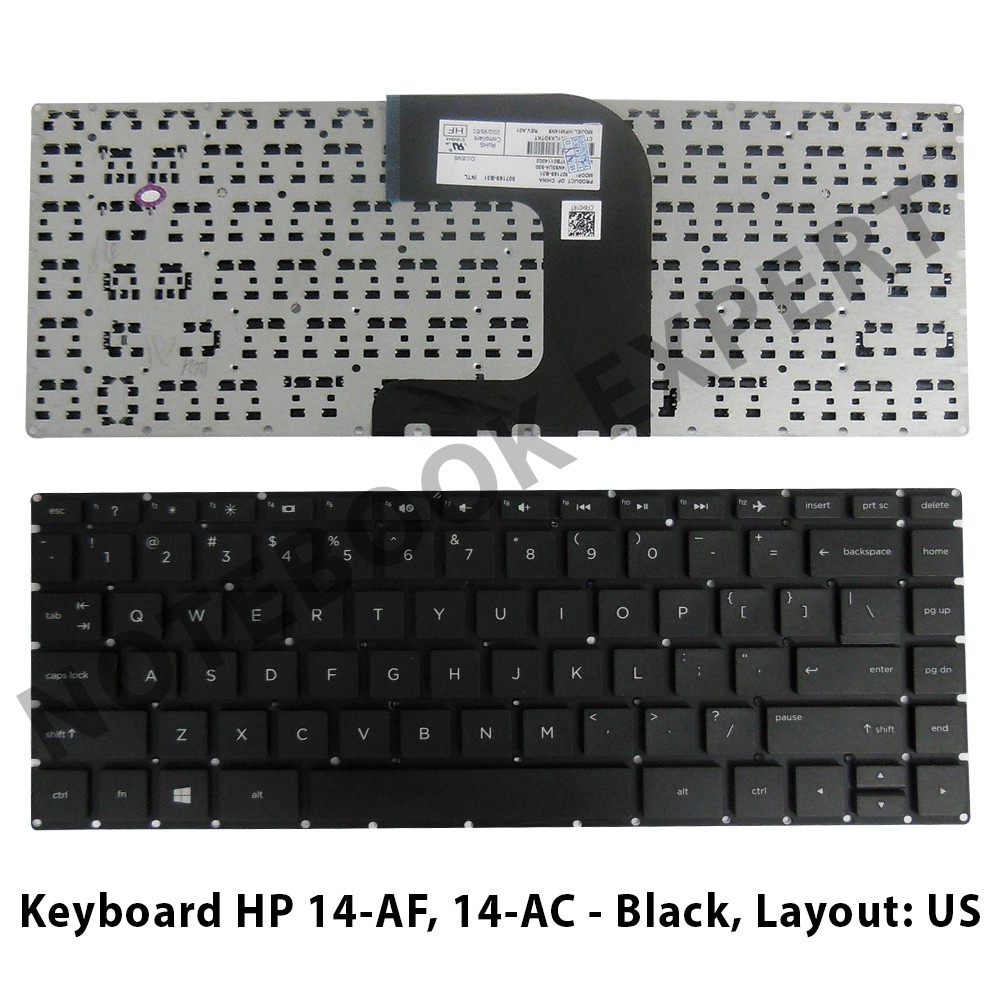 Jual Keyboard HP 14-AF, 14-AC - Black, Layout: US | Shopee Indonesia