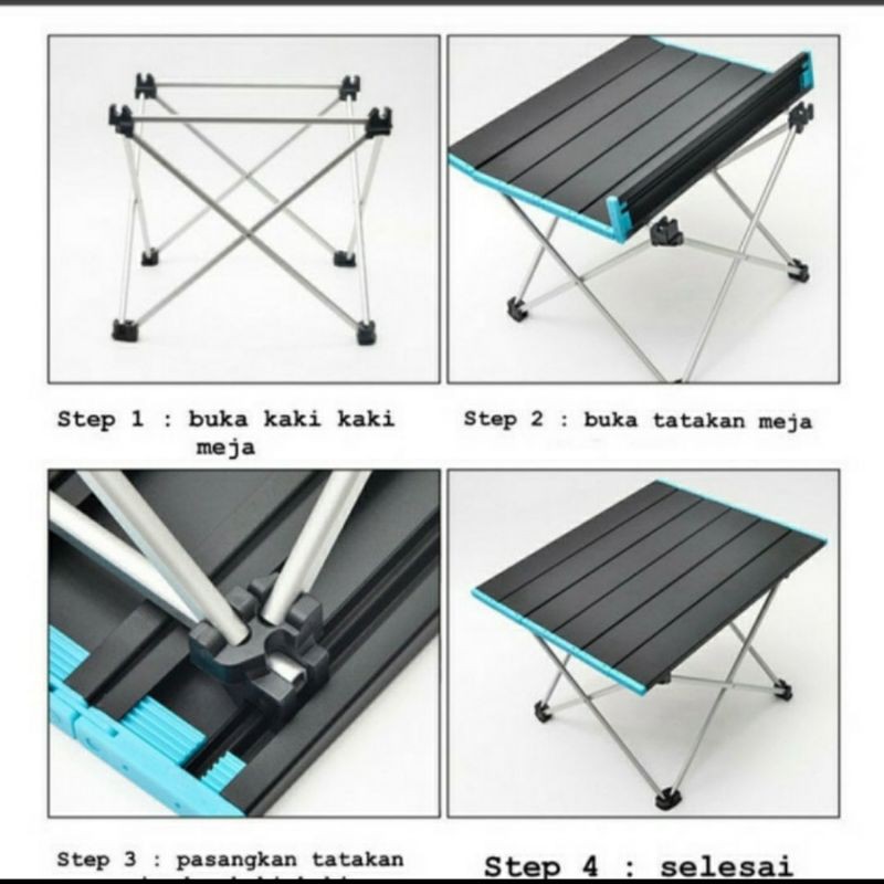 Jual Meja Lipat Camping Folding Table Meja Mancing / meja belajar 68 x ...