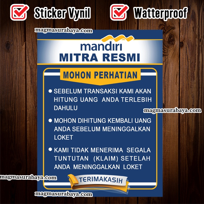 Jual Stiker Mitra Mandiri - magma surabaya label | Shopee Indonesia