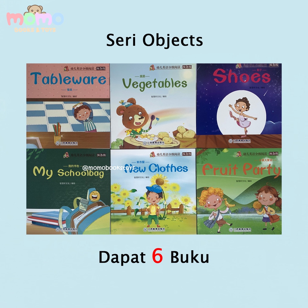 Jual [MOMO] EB11 (Isi 6 Buku) Buku Cerita Anak Bahasa Inggris (Umur 2-5 ...