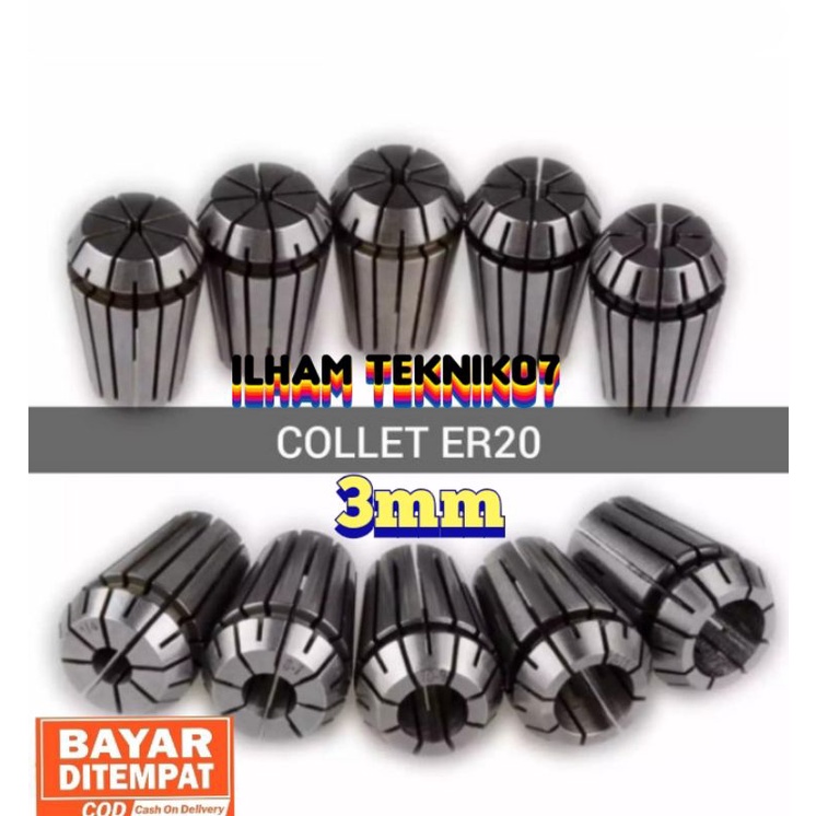 Jual collet Chuck ER20 3mm Chuck collet ER20 penjepit bor penjepit ...