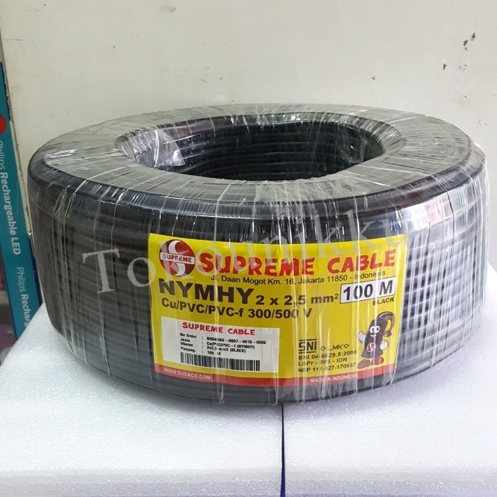 Jual KABEL LISTRIK SERABUT NYYHY SUPREME 2X2,5MM PANJANG 100M | Shopee Indonesia