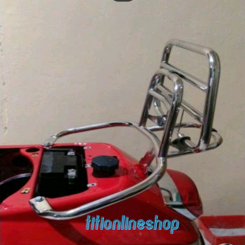 Jual Back rack Vespa LX, S, Sprint, Primavera dan GTS/aksesoris Vespa ...