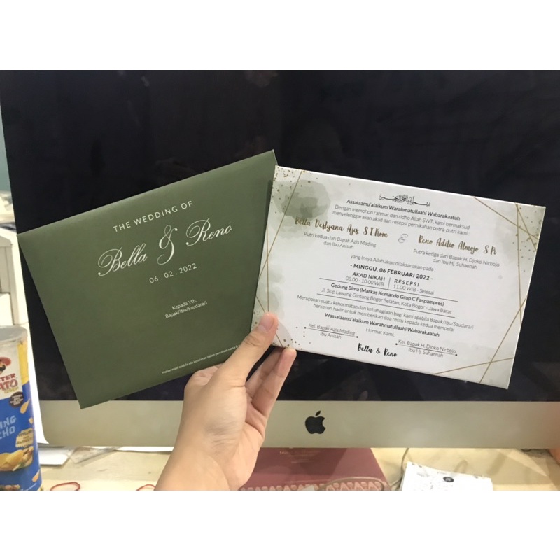 Jual UNDANGAN HARD COVER SINGLE BOARD | UNDANGAN PERNIKAHAN ELEGAN ...