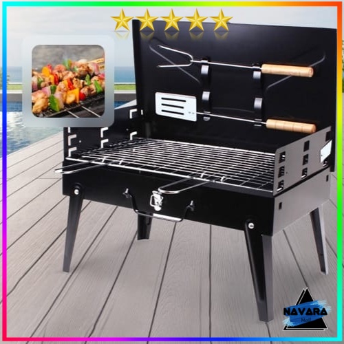 Jual Set Alat panggang arang BBQ Foldable Outdoor Lipat Portable stove ...