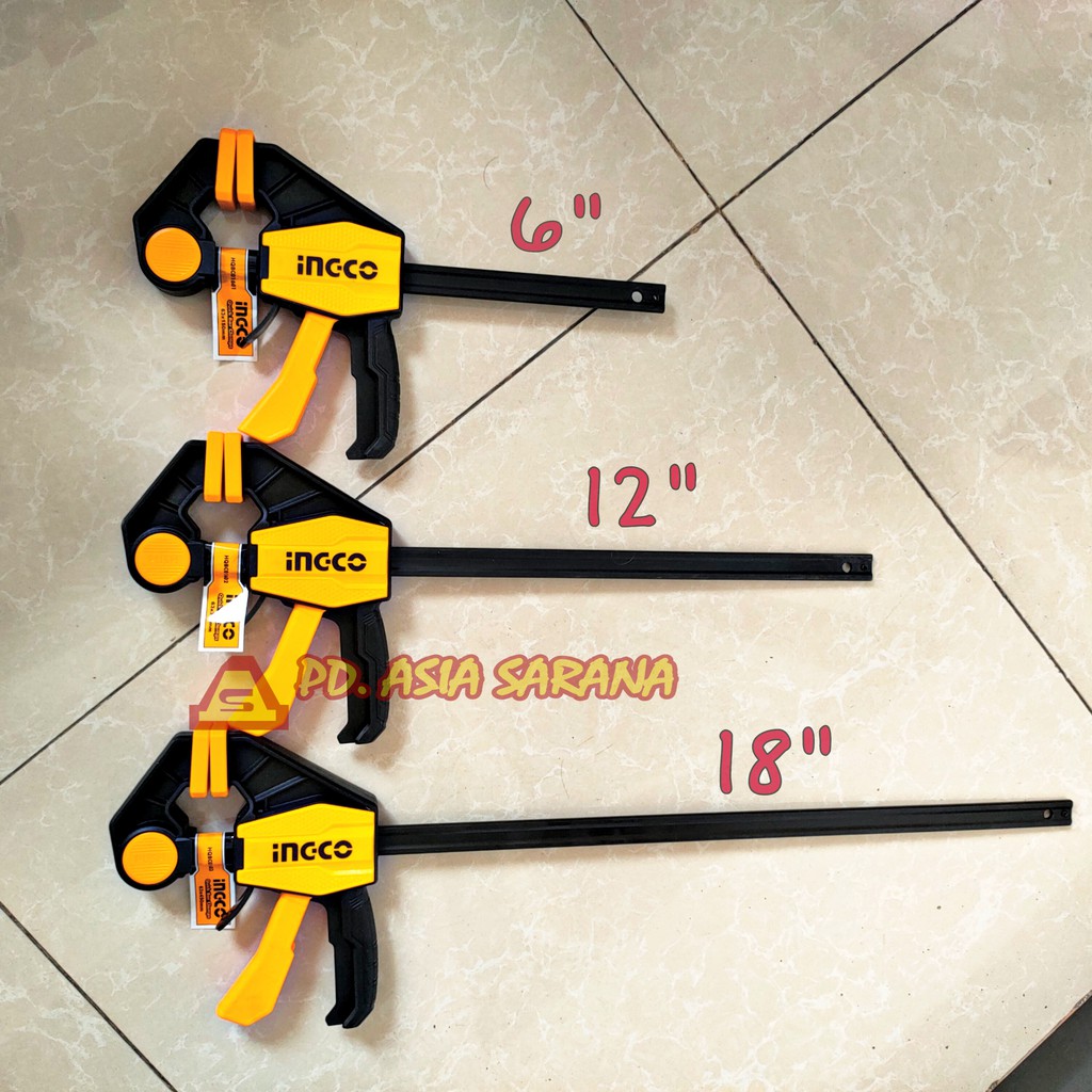Jual Klem F Bar Clamp 18" Inch Quick Release INGCO HQBC01603 Catok ...