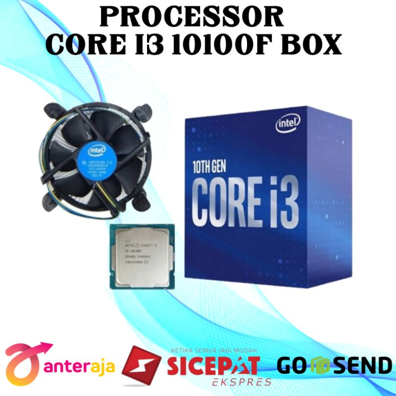 Jual PROCESSOR INTEL CORE I3 10100F BOX LGA 1200 RESMI | Shopee Indonesia