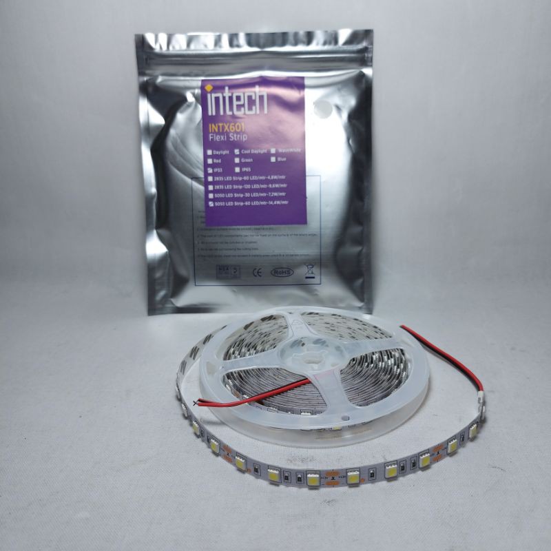 Jual lampu strep led Intech IP33 5050 led strip 60 led / meter | Shopee ...