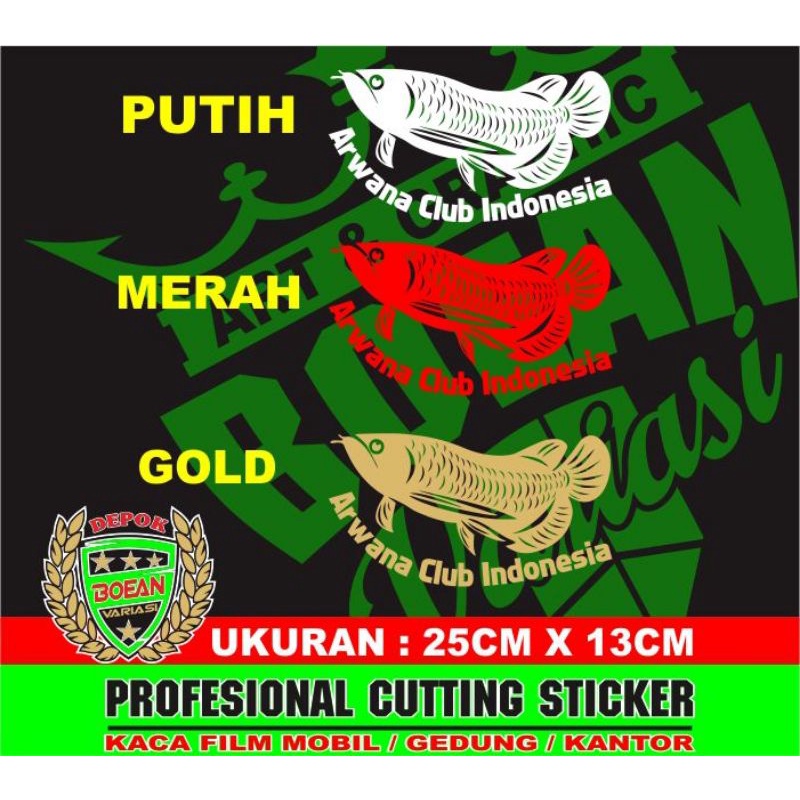 Jual Promo cutting sticker aquarium sticker ikan arwana siluet ikan ...