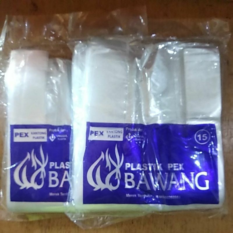 Jual Kantong kresek HD Pex Bawang 15, bening, transparan, ukuran kecil | Shopee Indonesia