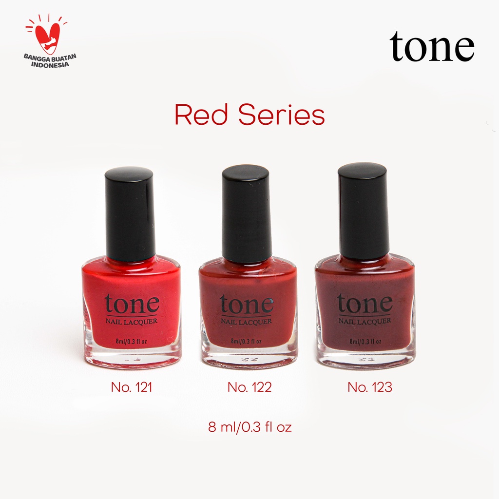 Jual Kutek TONE Red Series Nail Polish BPOM Seri Warna Merah High ...
