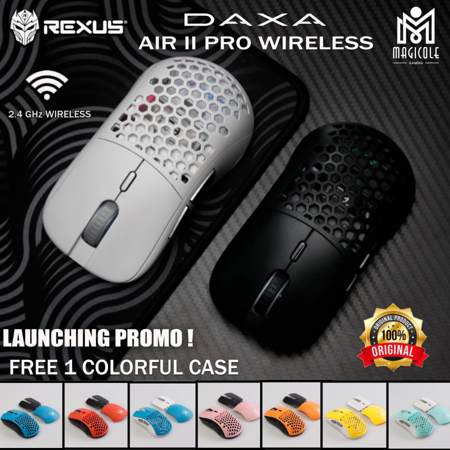 Jual Rexus Daxa Air II Wireless Gaming Mouse Daxa 2 Pro Wireless Mouse ...