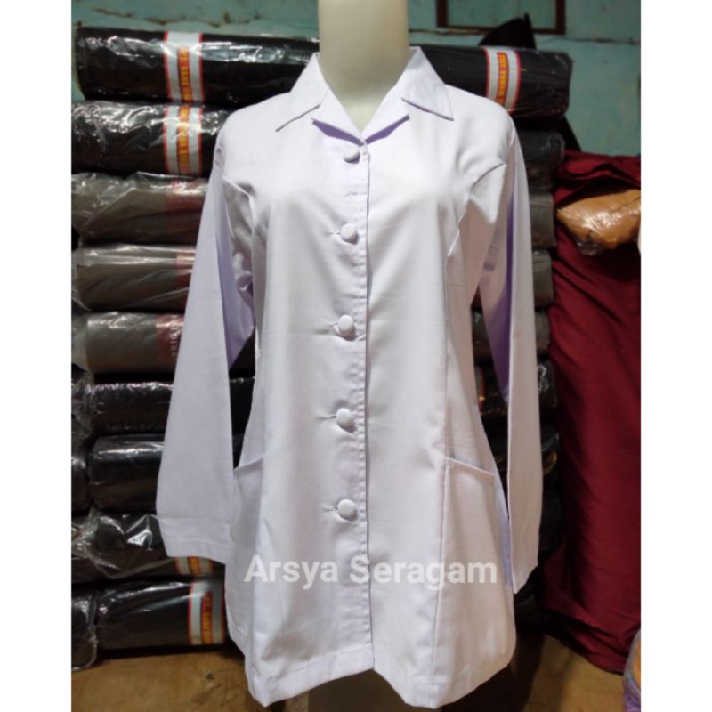 Jual Baju Dinas Wanita Lengan Panjang Baju Dinas Putih Wanita untuk PNS ...