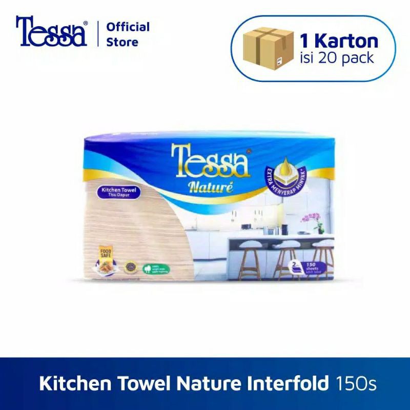 Jual Tisu TESSA tissue NATURE tisu dapur WARNA COKLAT 150's kitchen ...