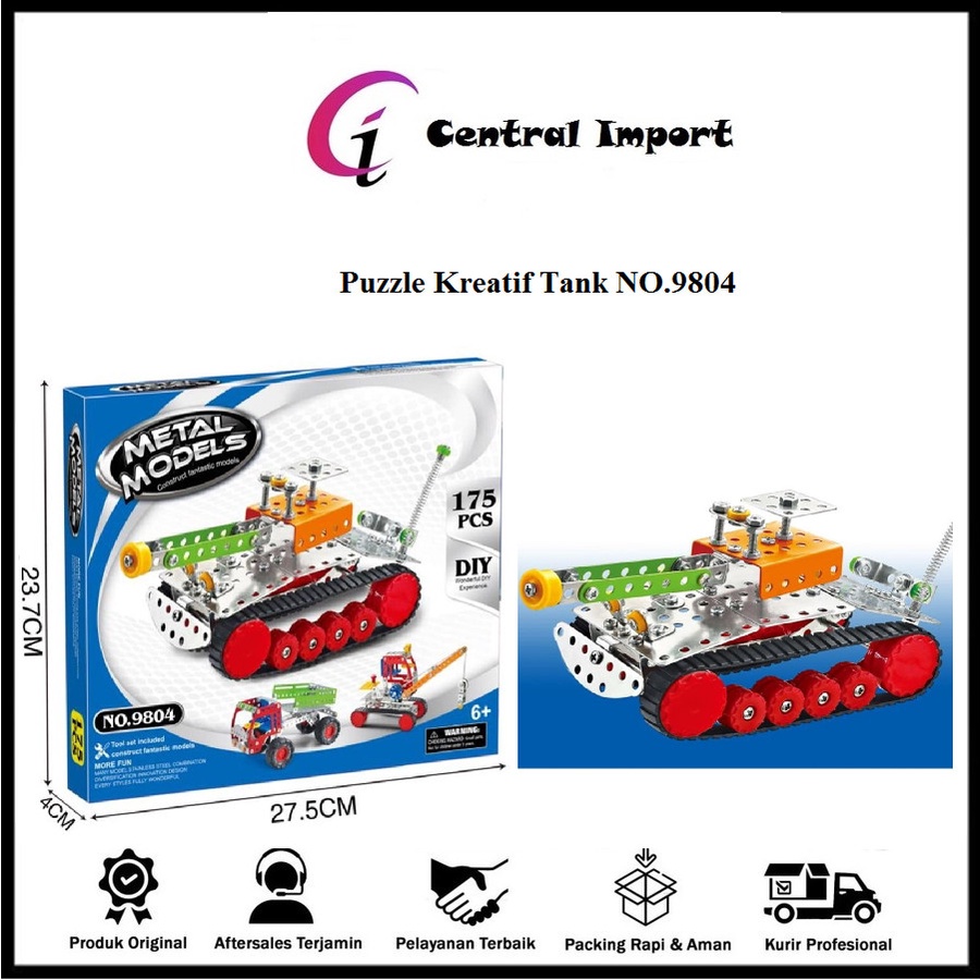 Jual 3D Puzzle Metal Mobil Tank - 3D Metal Puzzle Tank - Puzzle 3D ...