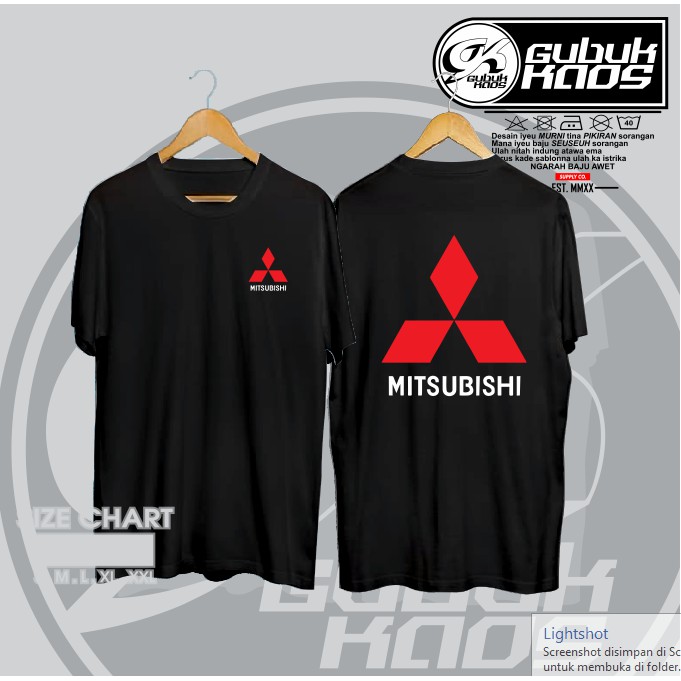 Jual BAJU KAOS LOGO MERK MITSUBISHI V2 LOGO MERK TERKENAL MURAH - GUBUK ...